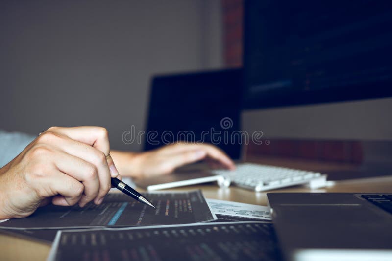 Two People Coding Code Program Programming Developer Computer Web Development Coder Working