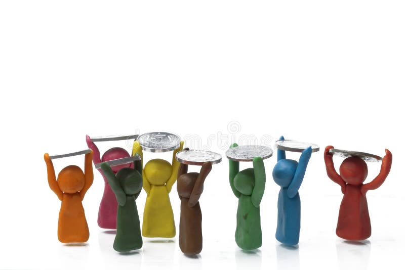 People with coins stock photo. Image of business, work - 5901352