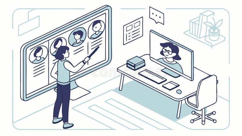 People Collaborating on Digital Project, Teamwork, Vector Design Generative AI Stock Vector ...