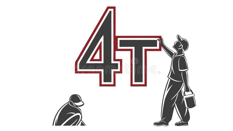 People Collaborating To Build a Large 4T Logo Vector, Vector Design Generative AI Stock Vector ...