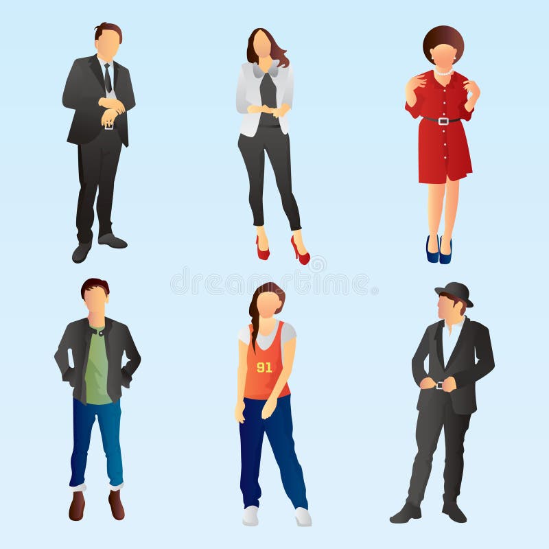 People Collection. Vector Illustration Decorative Design Stock Vector ...