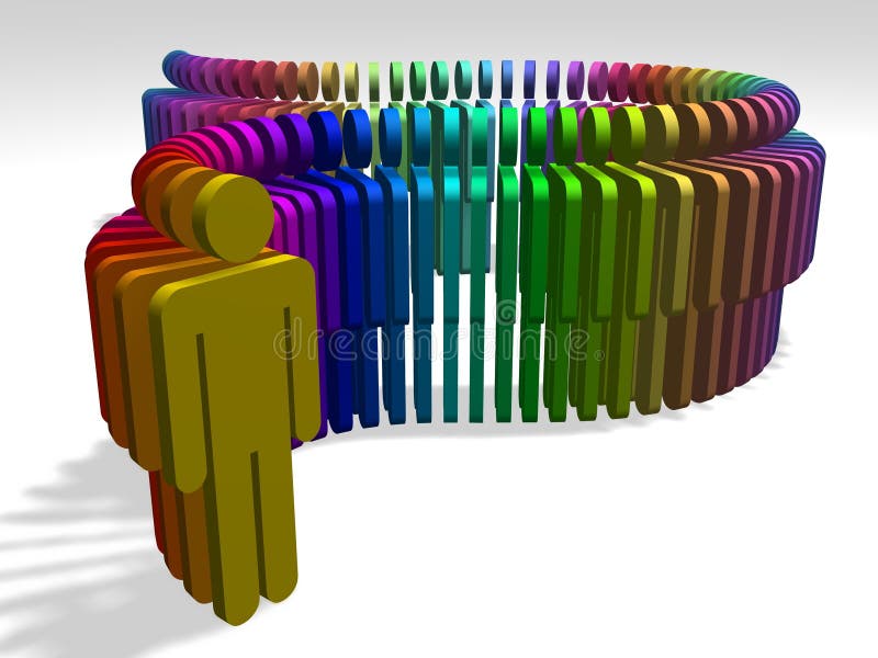 Multi coloured people stock illustration. Illustration of diversity ...