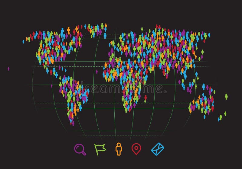 People color map stock vector. Illustration of environmental - 67734570