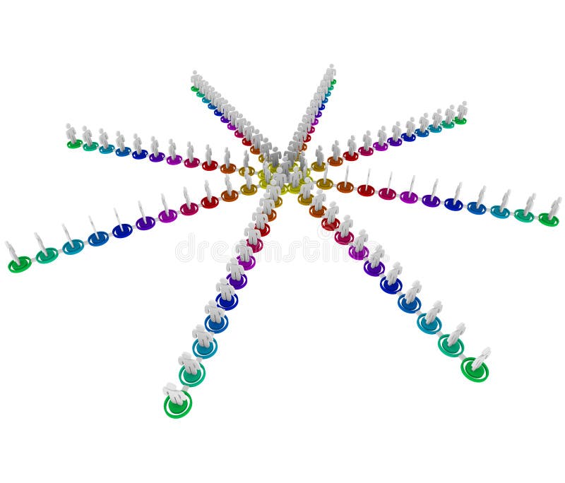 Colorful People Around Word Teamwork Stock Illustration - Illustration ...