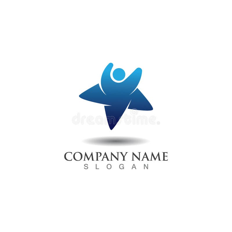People Combination Star Concept Logo Inspiration Design Template Vector ...