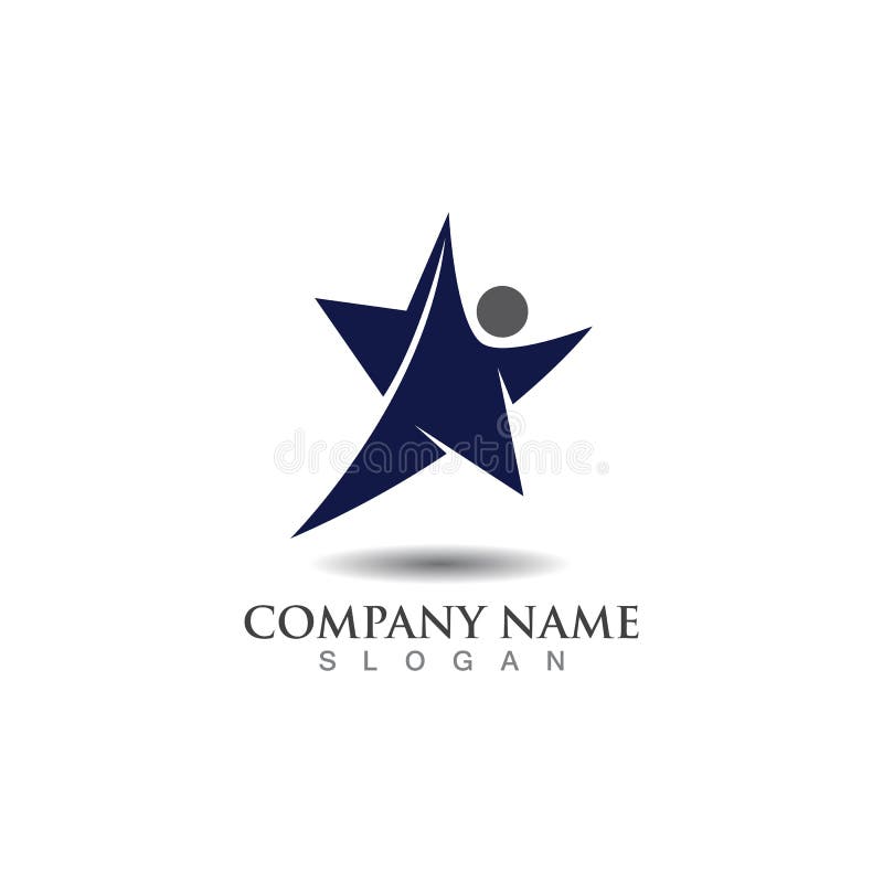 People Combination Star Concept Logo Inspiration Design Template Vector ...