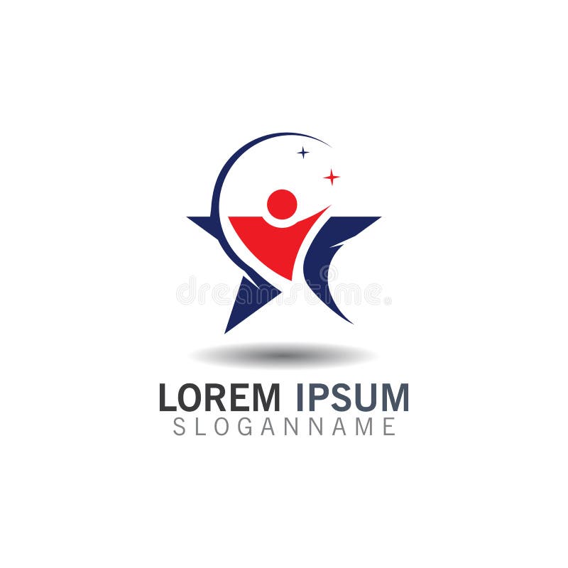 People Combination Star Logo Inspiration Design Template Vector Stock ...