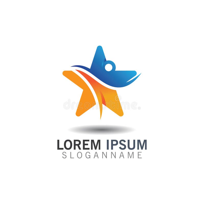 People Combination Star Logo Inspiration Design Template Vector Stock ...