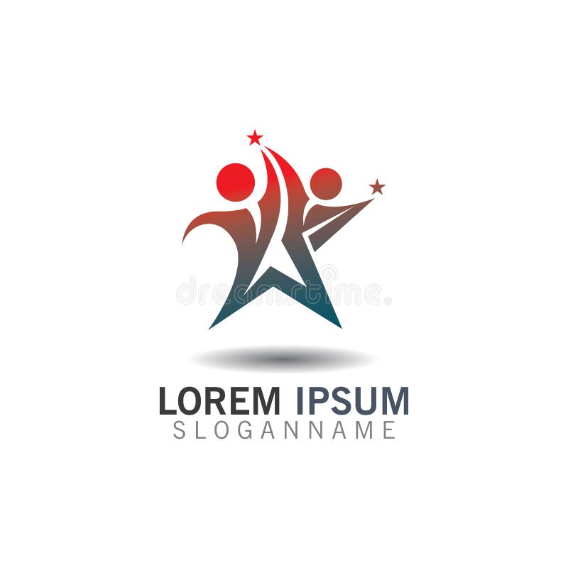 People Combination Star Logo Inspiration Design Template Vector Stock ...