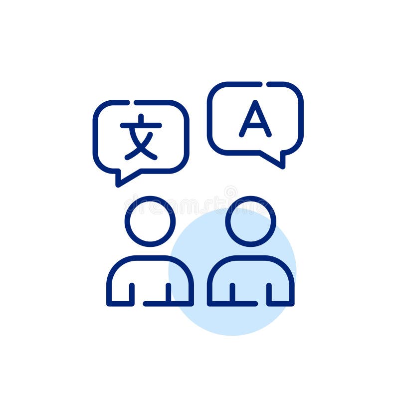 People Communicating in Different Languages. Pixel Perfect Icon Stock ...