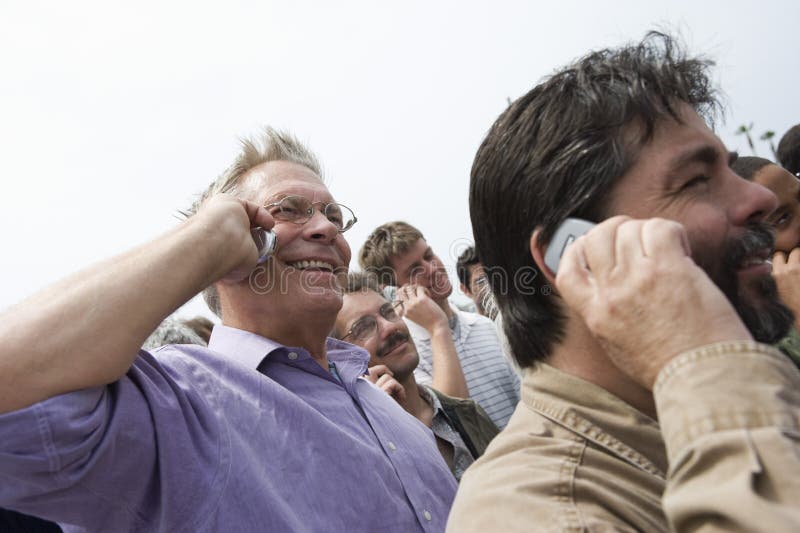 People Communicating on Phone Stock Photo - Image of person, american ...