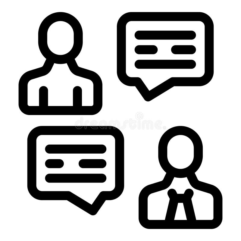 People Communicating with Speech Bubbles Exchanging Information Stock ...