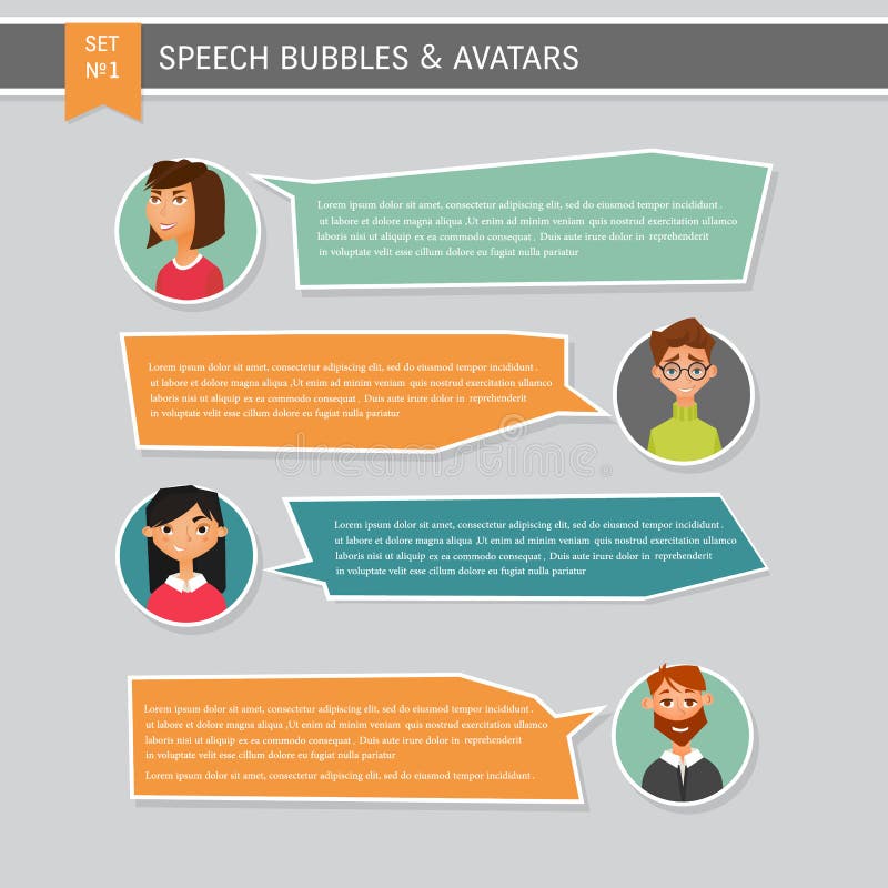 People Communication with Avatars Stock Vector - Illustration of ...