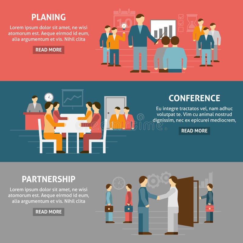 People Communication Flat Horizontal Banner Stock Vector - Illustration ...