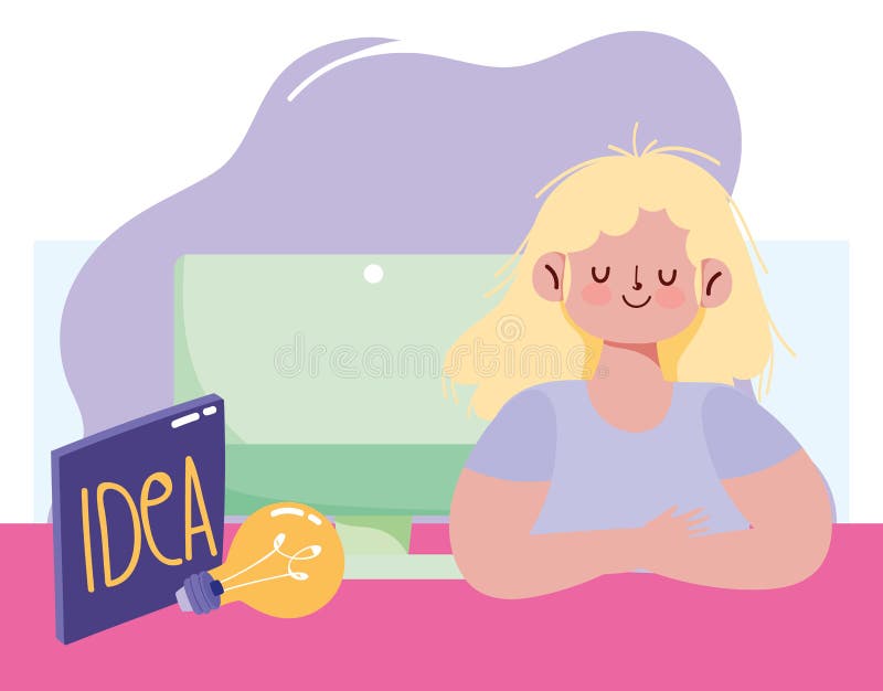 Technology Girl Stock Illustrations – 76,928 Technology Girl Stock ...