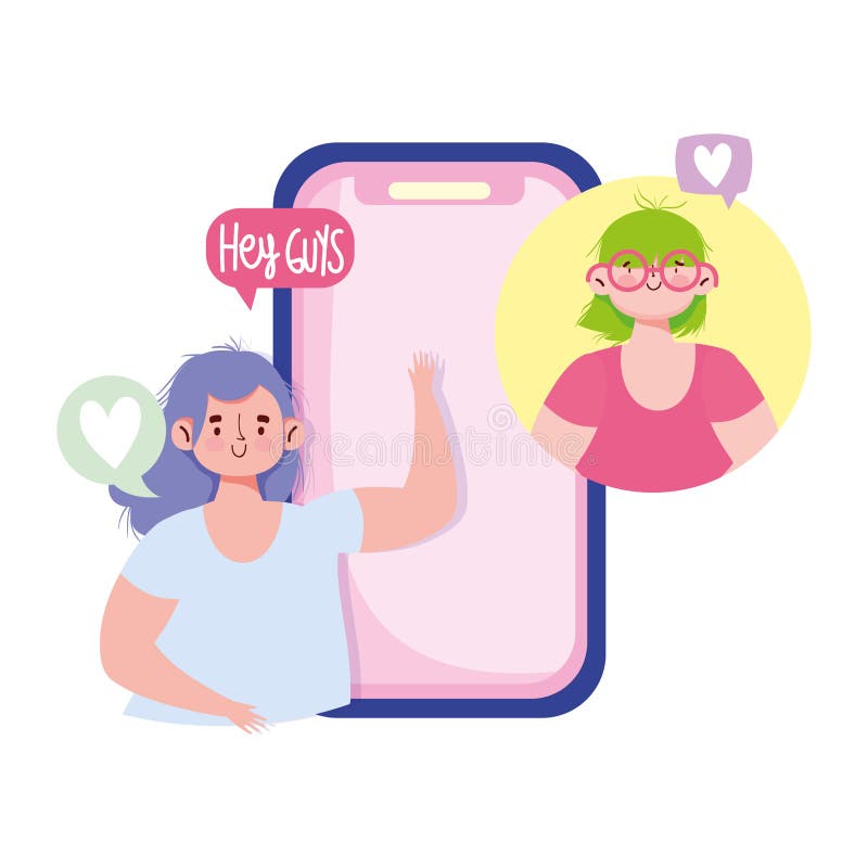 People Communication and Technology, Girls Computer Meeting Talking ...