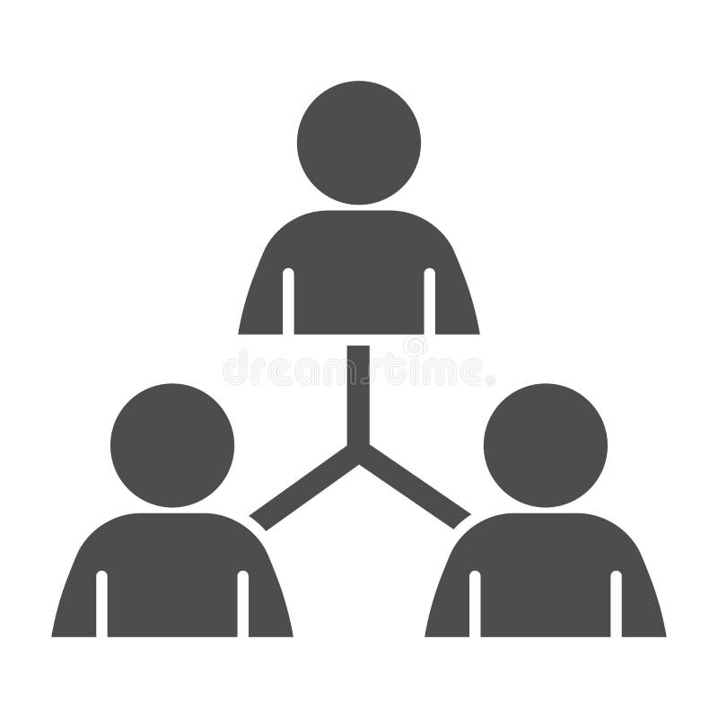 People Community Network Solid Icon. Group of Three People Connection ...