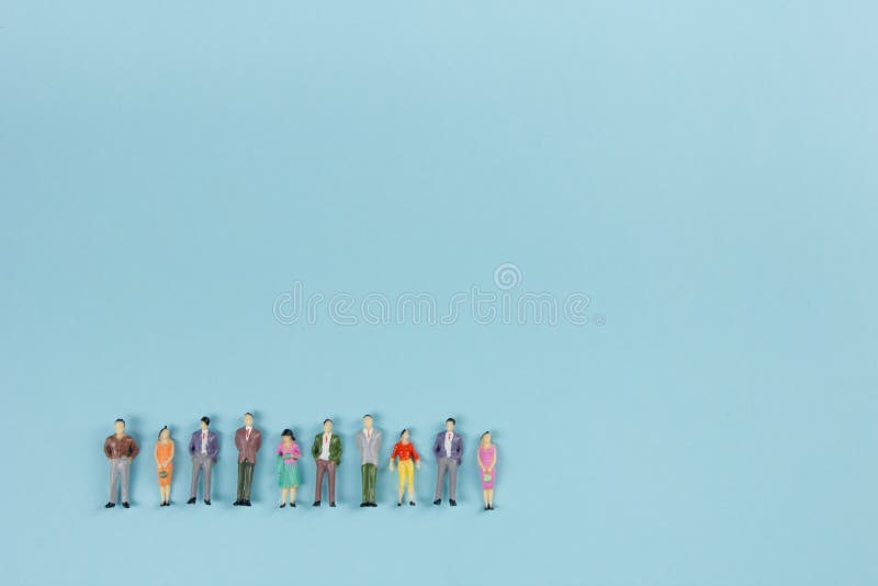 People Community, Togetherness Concept on Blue Background with Copy ...