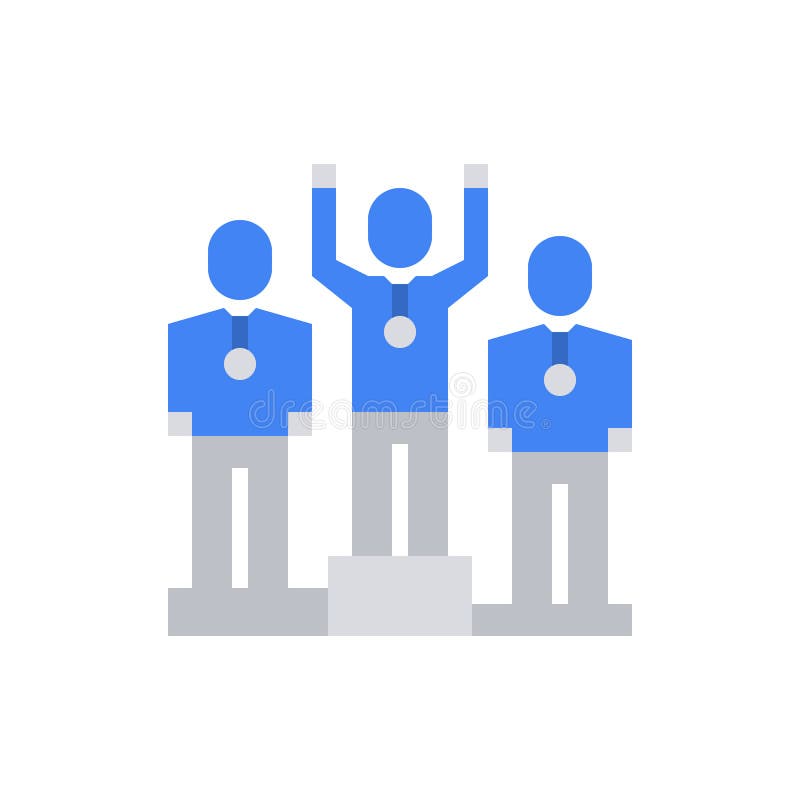 People Competition Icon Vector Illustration Stock Vector - Illustration ...