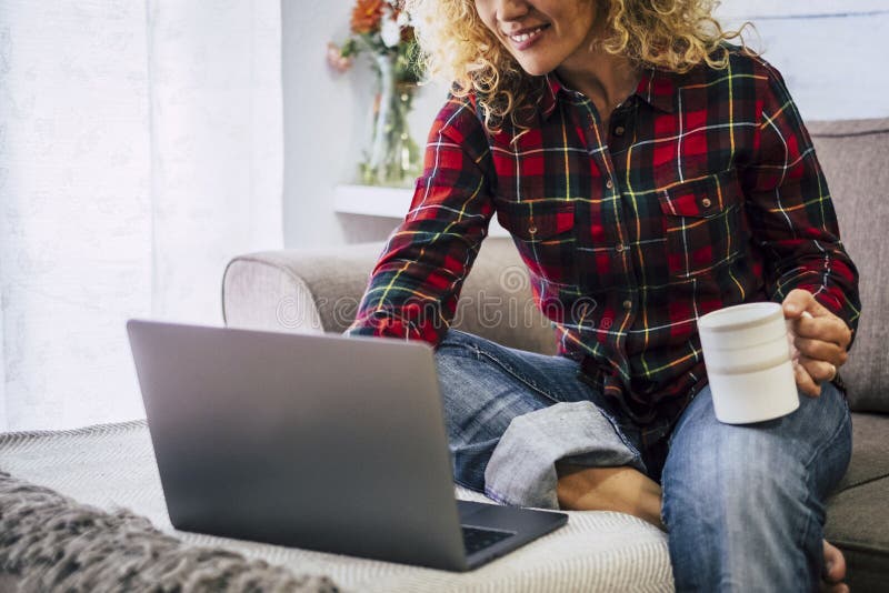 People and Computer Internet Online Technology at Home - Concept of ...