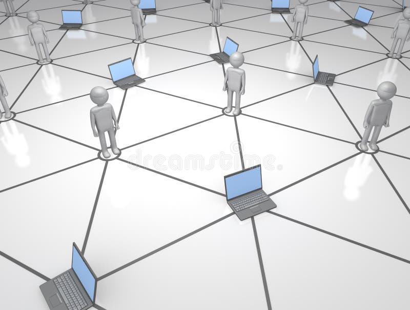 People and Computer Network System Stock Illustration - Illustration of ... People and Computer Network System Stock Illustration - Illustration of ...