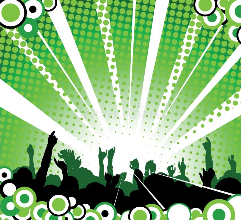 People at the concert stock vector. Illustration of loud - 4268412