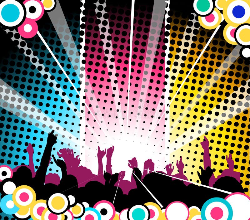 People at the concert stock vector. Illustration of friends - 4793154