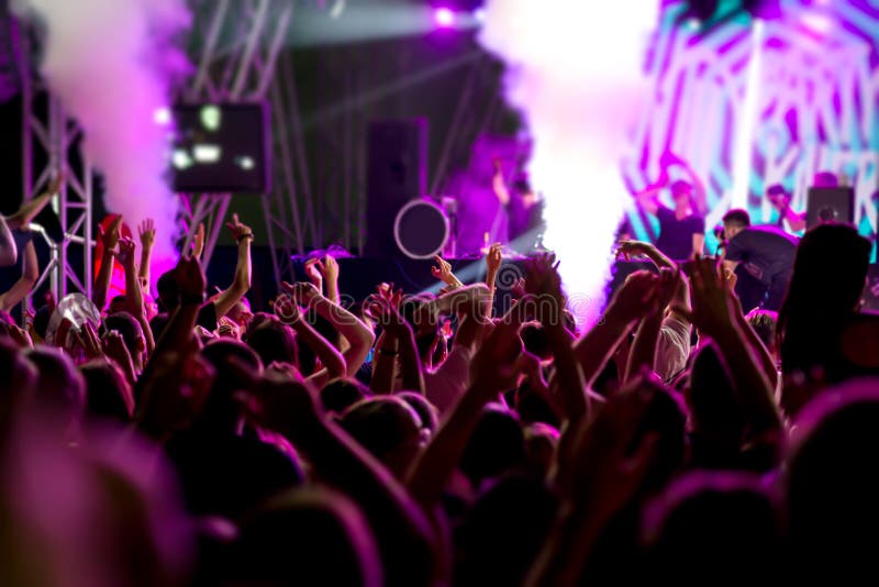 People at concert party stock photo. Image of human, live - 74818426