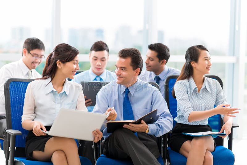 People at conference stock image. Image of communication - 51655537
