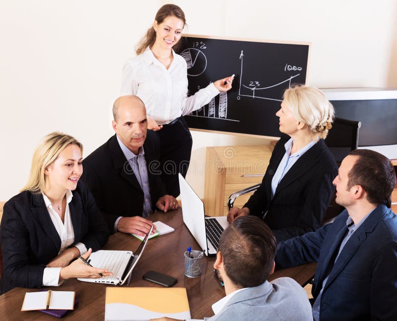 People during Conference Call Indoors Stock Image - Image of briefing ...