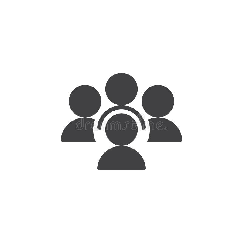 People, Conference Icon Vector, Filled Flat Sign, Solid Pictogram ...