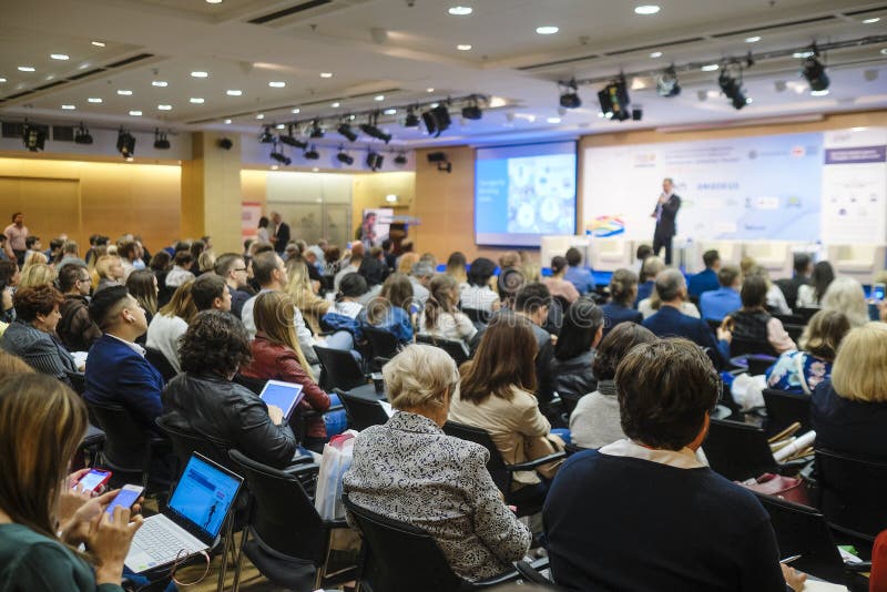 People on a conference editorial photo. Image of classroom - 126458886