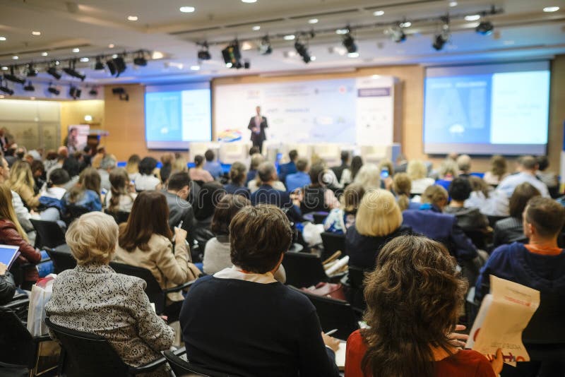 People on a conference editorial photography. Image of businesswoman ...