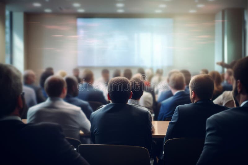 People in Conference Room Watching Speech of Speaker Stock Image ...