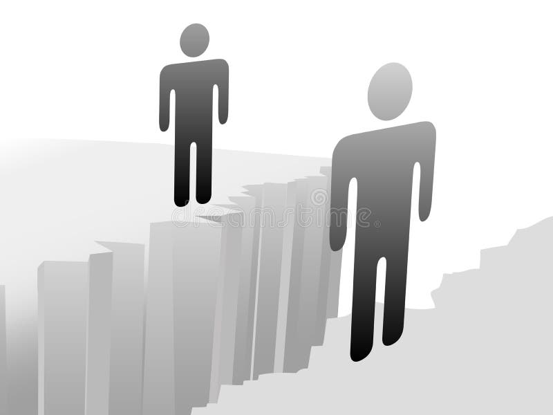 People Connect Across Gap Separation Problem Stock Vector ...
