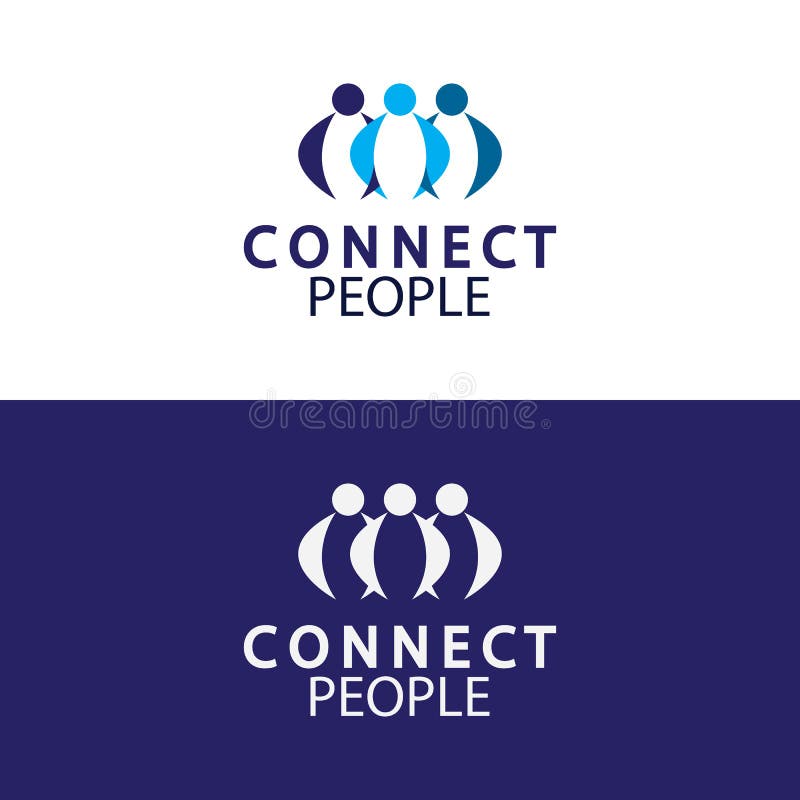 People Connect Logo Design Template. Connection Logo for Business Stock ...