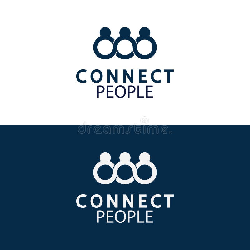 People Connect Logo Design Template. Connection Logo for Business Stock ...