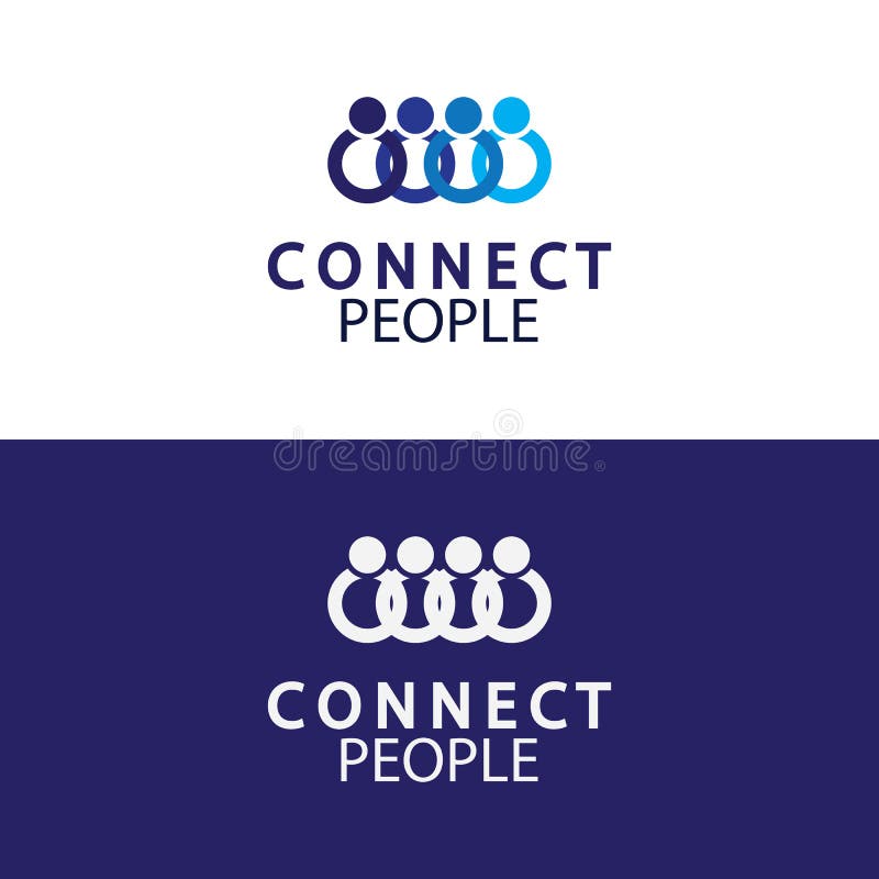 People Connect Logo Design Template. Connection Logo for Business Stock ...