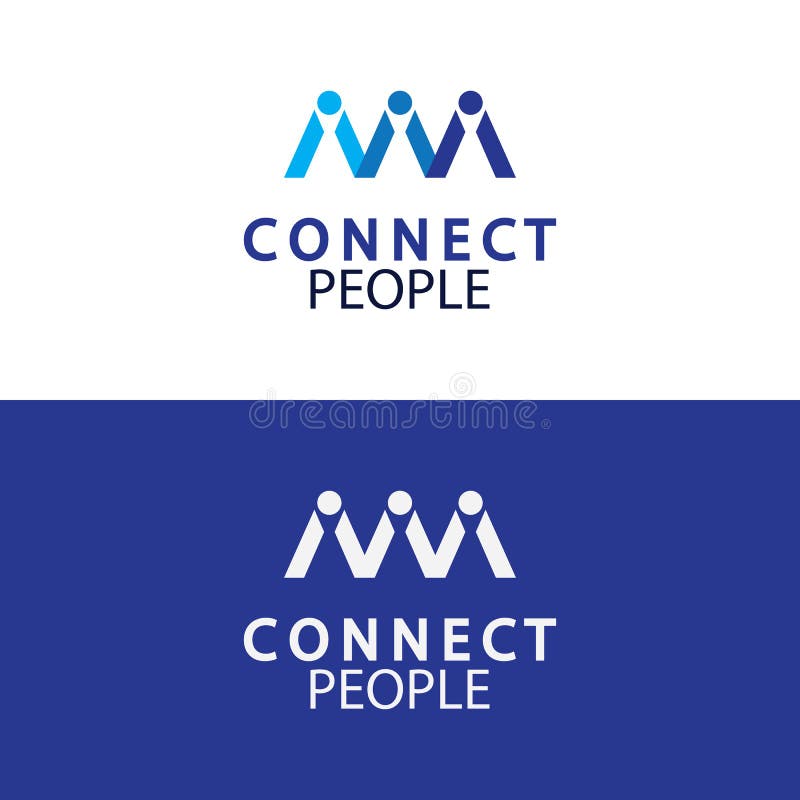 People Connect Logo Design Template. Connection Logo for Business Stock ...