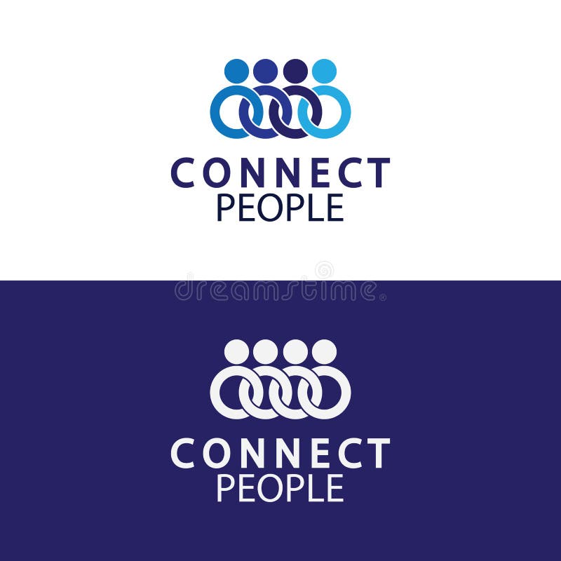 People Connect Logo Design Template. Connection Logo for Business Stock ...