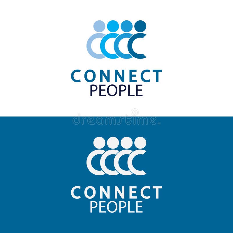 People Connect Logo Design Template. Connection Logo for Business Stock ...