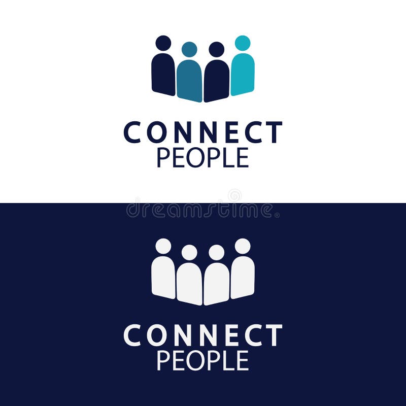 People Connect Logo Design Template. Connection Logo for Business Stock ...