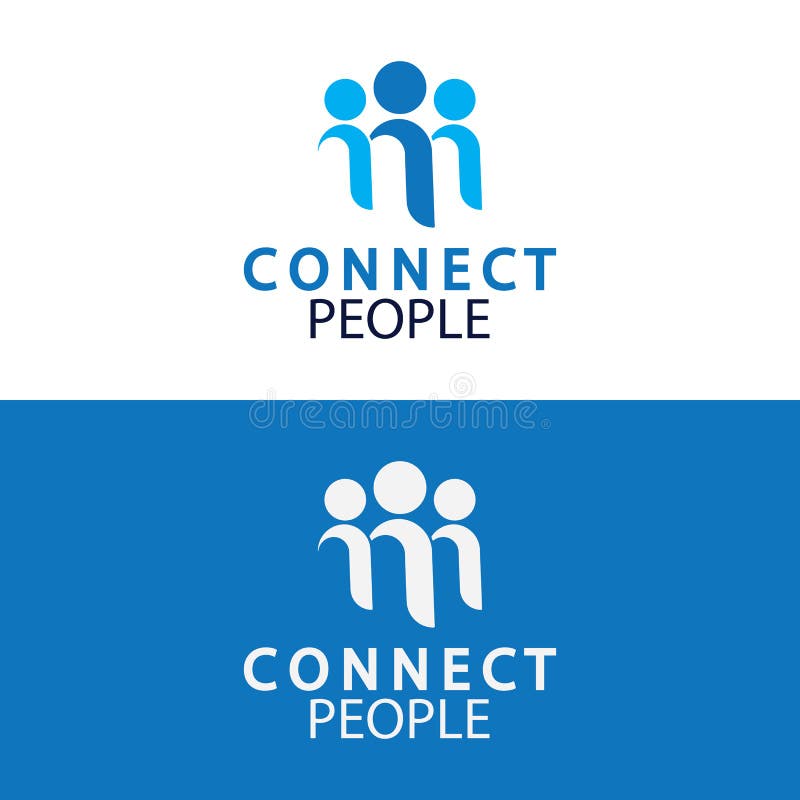 People Connect Logo Design Template. Connection Logo for Business Stock ...