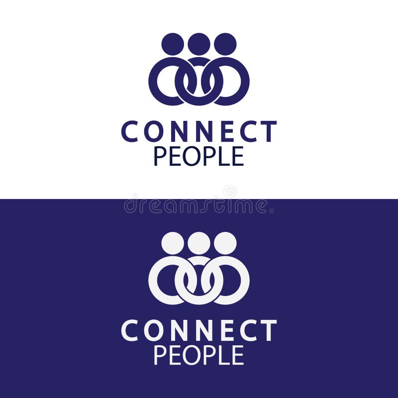 People Connect Logo Design Template. Connection Logo for Business Stock ...