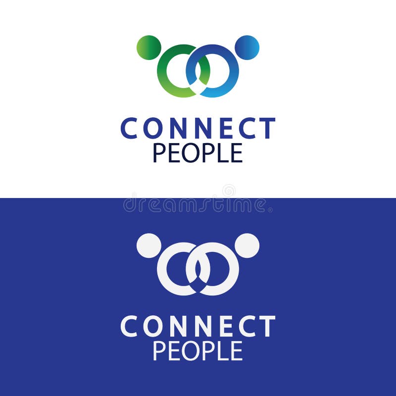 People Connect Logo Design Template. Connection Logo for Business Stock ...