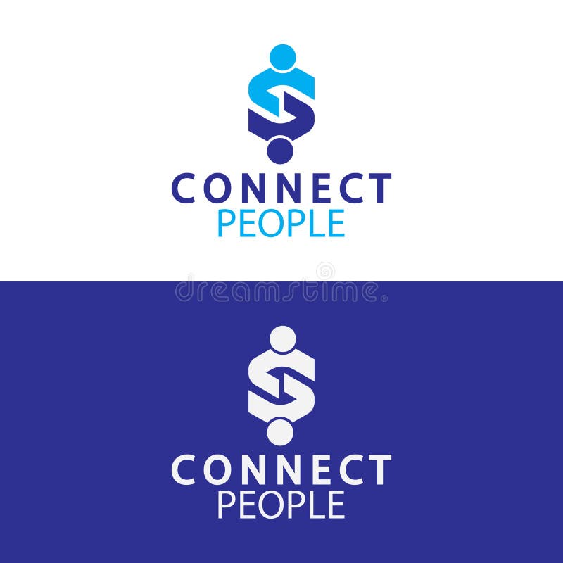 People Connect Logo Design Template. Connection Logo for Business Stock ...