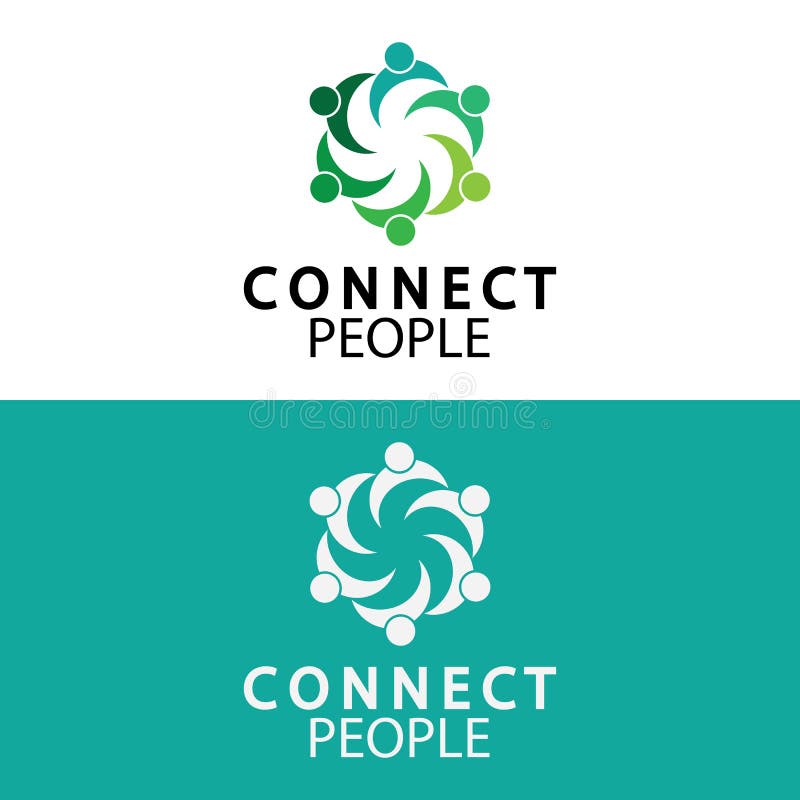 People Connect Logo Design Template. Connection Logo for Business Stock ...
