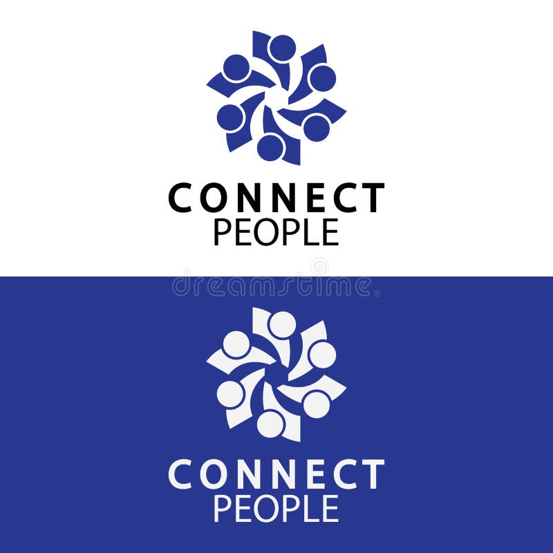 People Connect Logo Design Template. Connection Logo for Business Stock ...