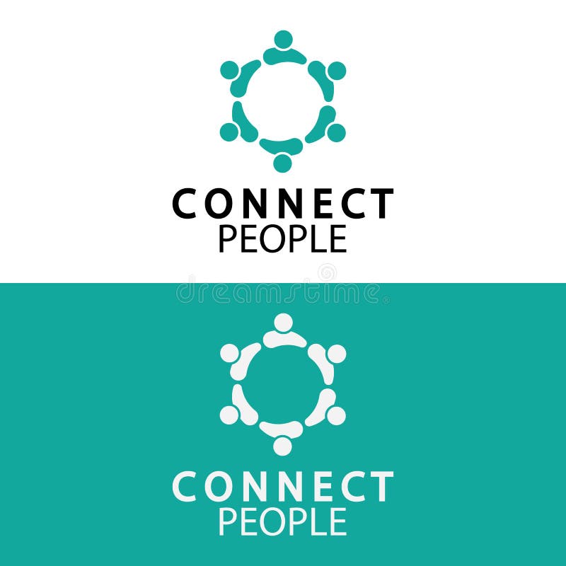 People Connect Logo Design Template. Connection Logo for Business Stock ...