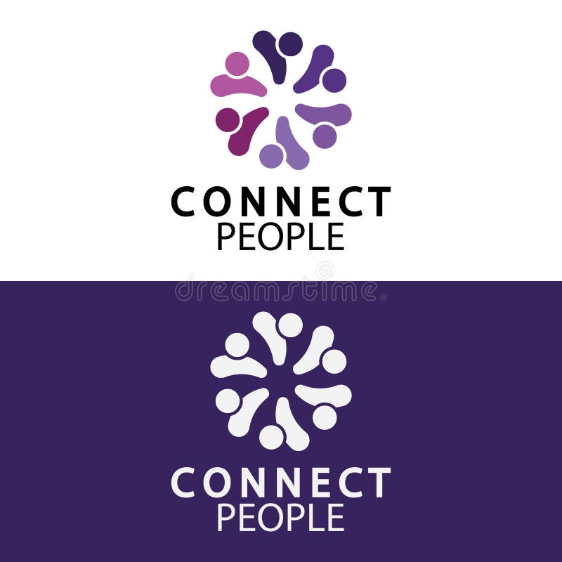 People Connect Logo Design Template. Connection Logo for Business Stock ...